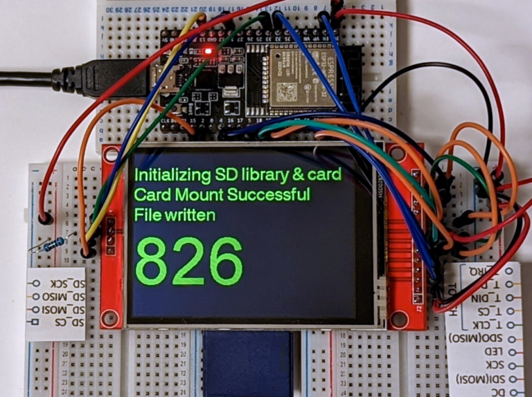 Esp32 Devkitcと2 8インチ液晶モジュール 240×320、タッチパネル、sdカード をspi接続して動作確認 よかひより